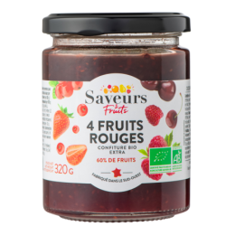 Confiture de Quatre fruits rouges Bio - Saveurs&Fruits