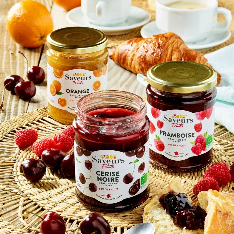 Confiture de Quatre fruits rouges Bio - Saveurs&Fruits